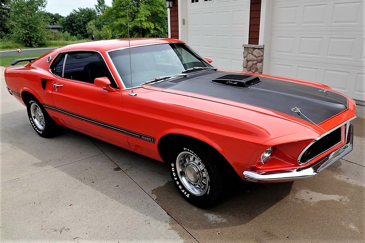 FORD MUSTANG Mach 1 Tin Sign Metal GARAGE 1969 428 Cobra Jet USA Brand